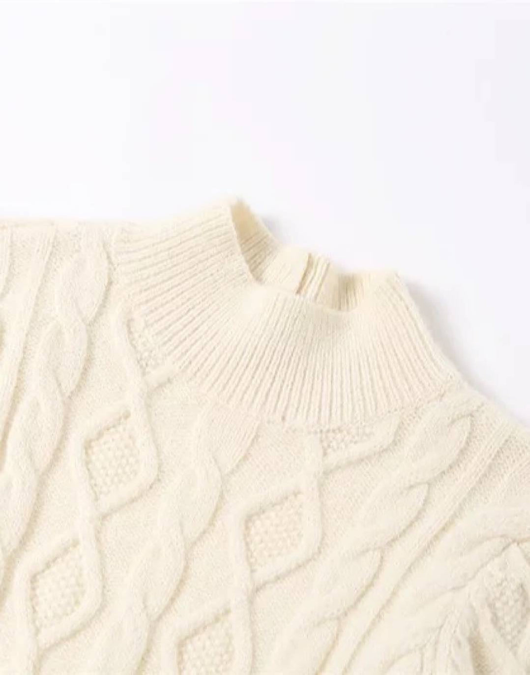 Backless Cable Knit Mini Dress